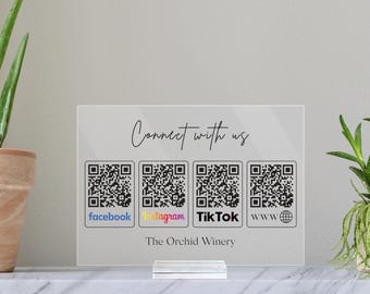Acrylic QR Code Sign - Etsy