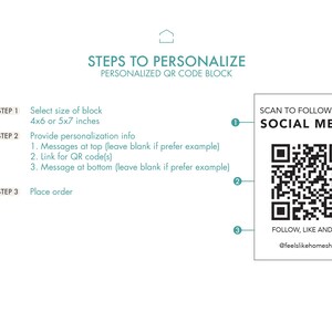 QR Code Social Media Block, Scannable Office Desk Signage, Social Media ...