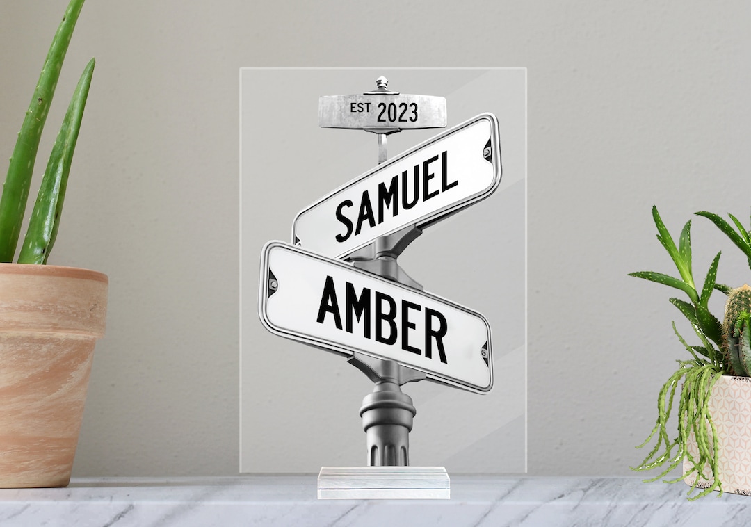Personalized Couple Street Sign Names, Valentine's Day Gift for Her ...
