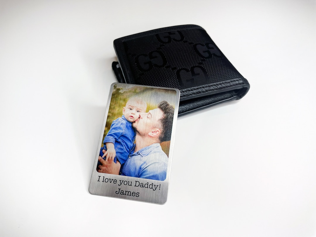 Custom Metal Wallet Photo Card With Text, Custom Metal Wallet Insert ...