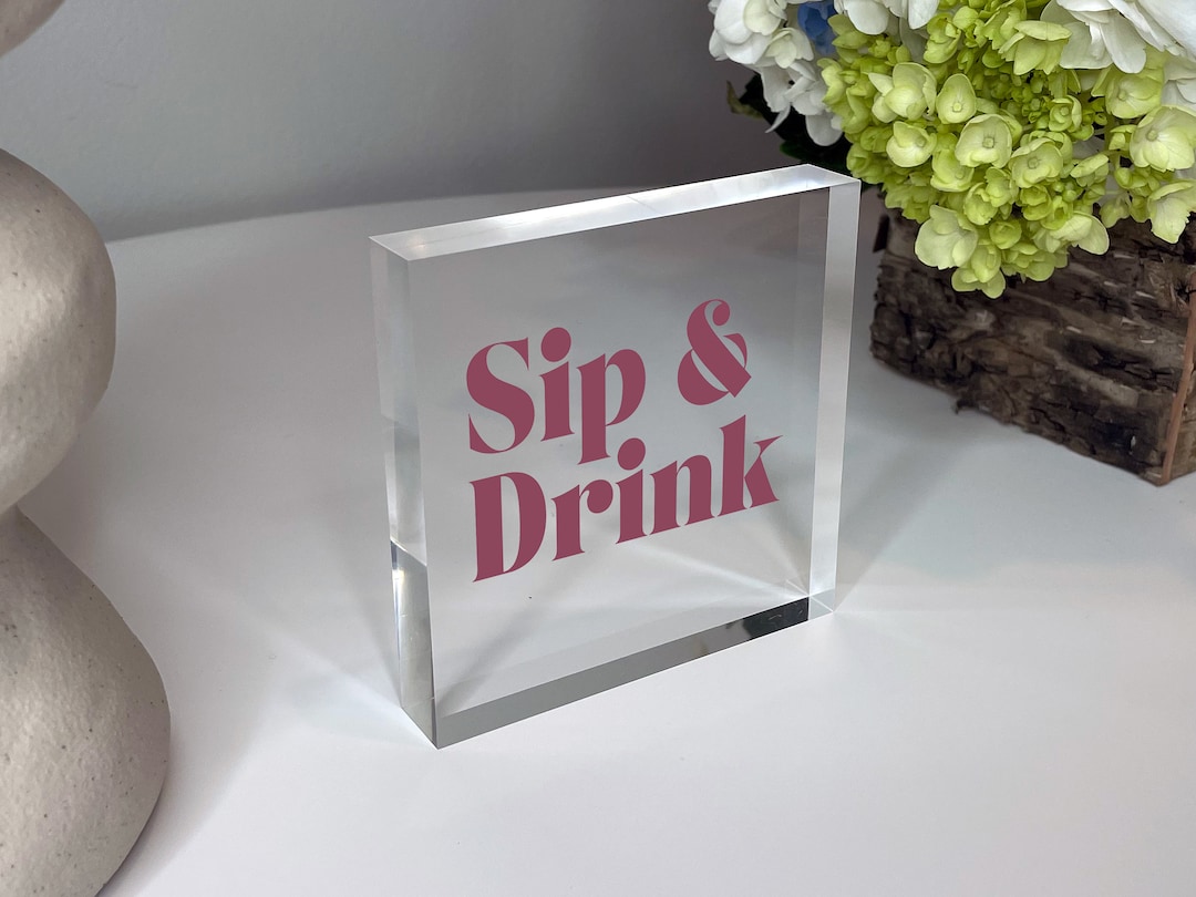 Personalized Business Company Logo Acrylic Block Desk Display Trade ...