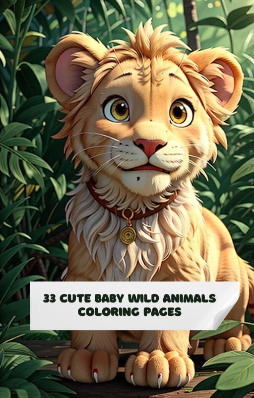 33 Baby Wild Animals Coloring Pages Instant Printable for - Etsy
