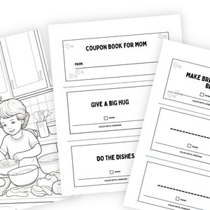 Mother's Day Kids Worksheets, Coloring Book, Happy Mothers Day, Mothers ...