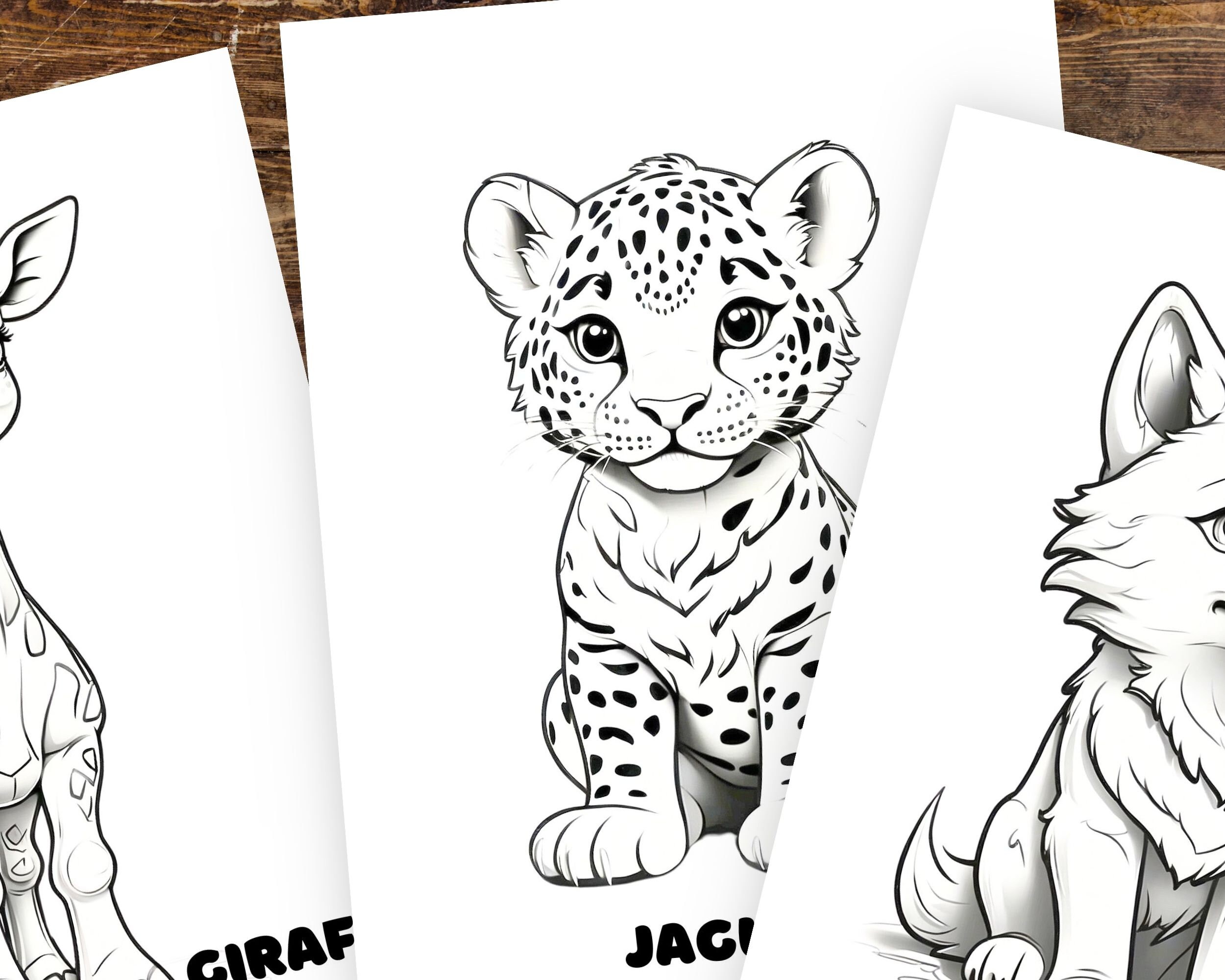 33 Baby Wild Animals Coloring Pages Instant Printable for - Etsy