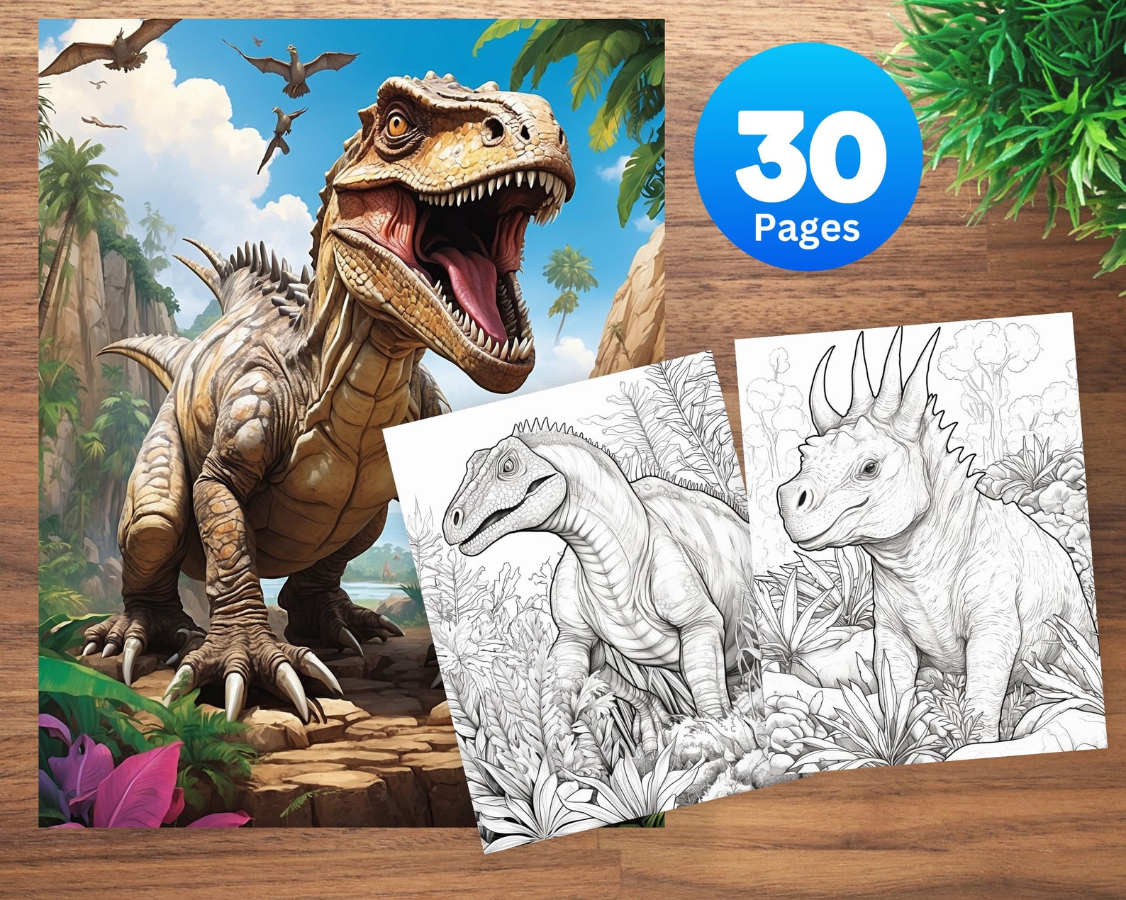 30+ Dinosaur Coloring Book, Dino Adventure Coloring Book, Printable ...