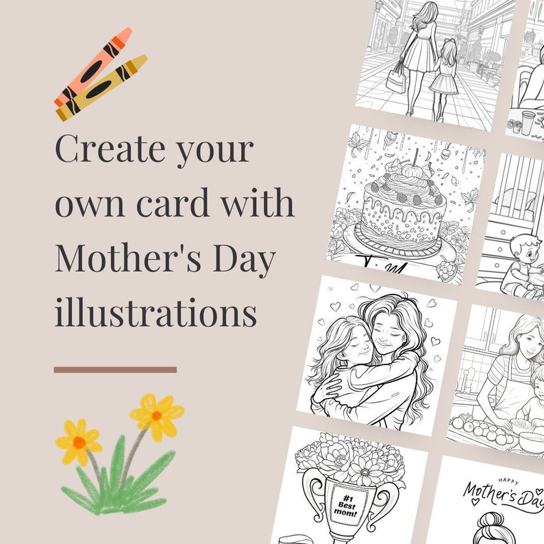 Mother's Day Kids Worksheets, Coloring Book, Happy Mothers Day, Mothers ...