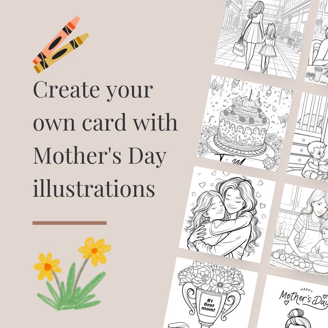 Mother's Day Kids Worksheets, Coloring Book, Happy Mothers Day, Mothers ...