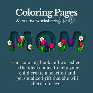 Mother's Day Kids Worksheets, Coloring Book, Happy Mothers Day, Mothers ...