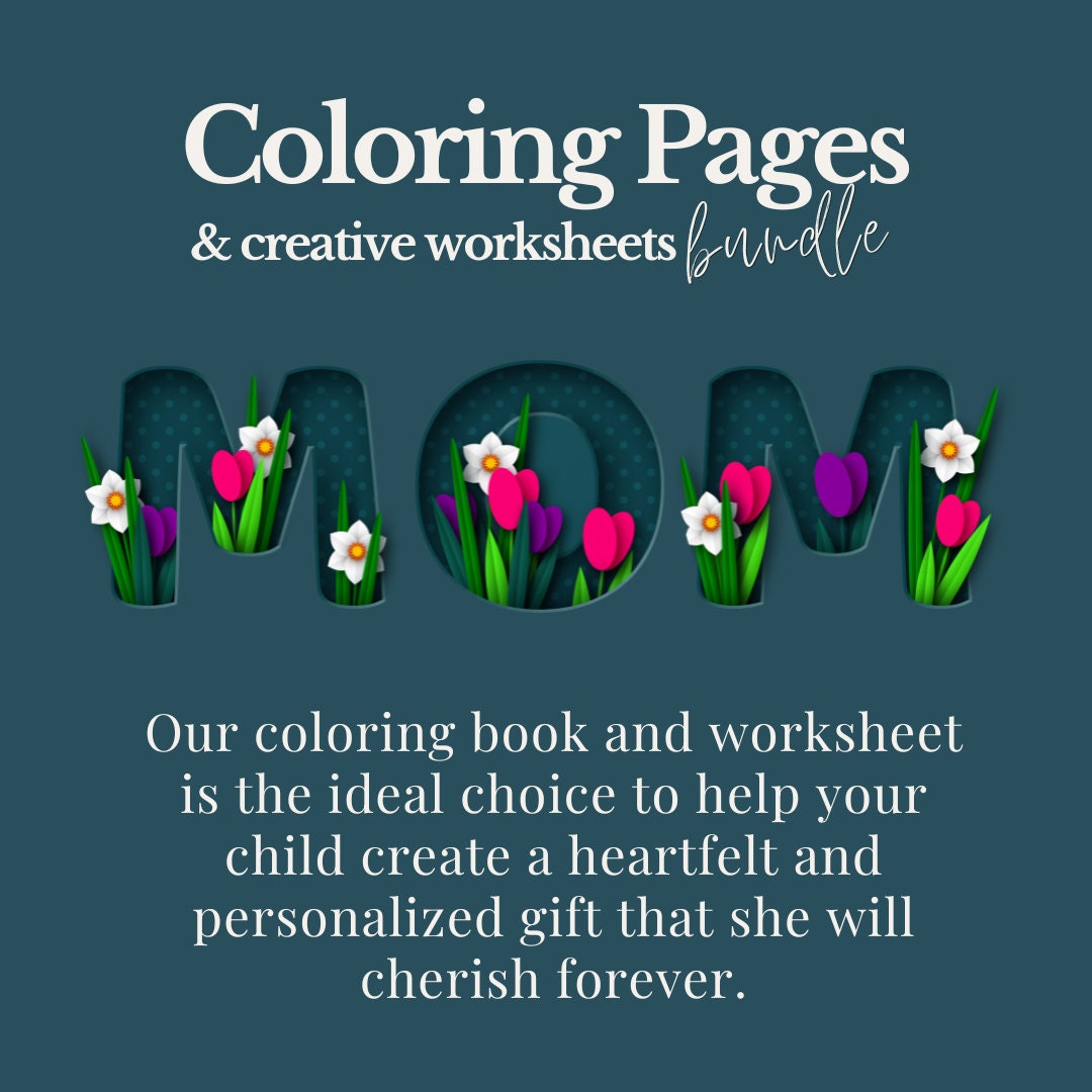 Mother's Day Kids Worksheets, Coloring Book, Happy Mothers Day, Mothers ...