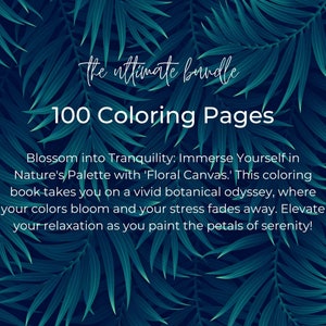 The Ultimate Bundle 100 Bloom & Botanicals Coloring Book Realistic ...