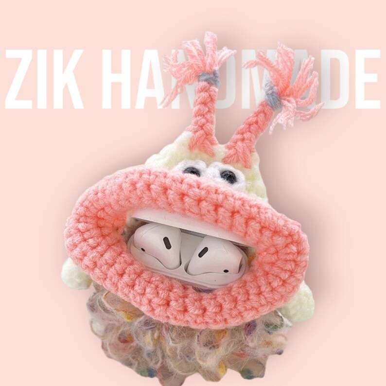 Handmade Crochet Yokai Monster AirPod Case Cute Wool Accessory ...
