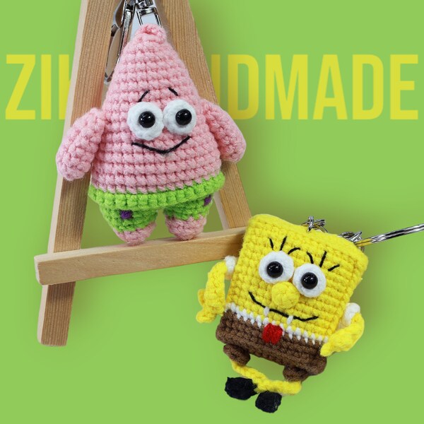Spongebob Keychain - Etsy