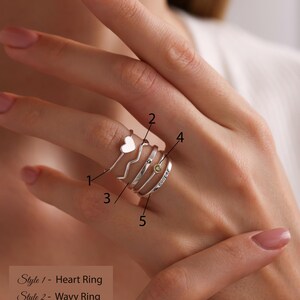 Stackable Heart Ring Set, Rings for Women, Gold Ring Set, Stackable ...