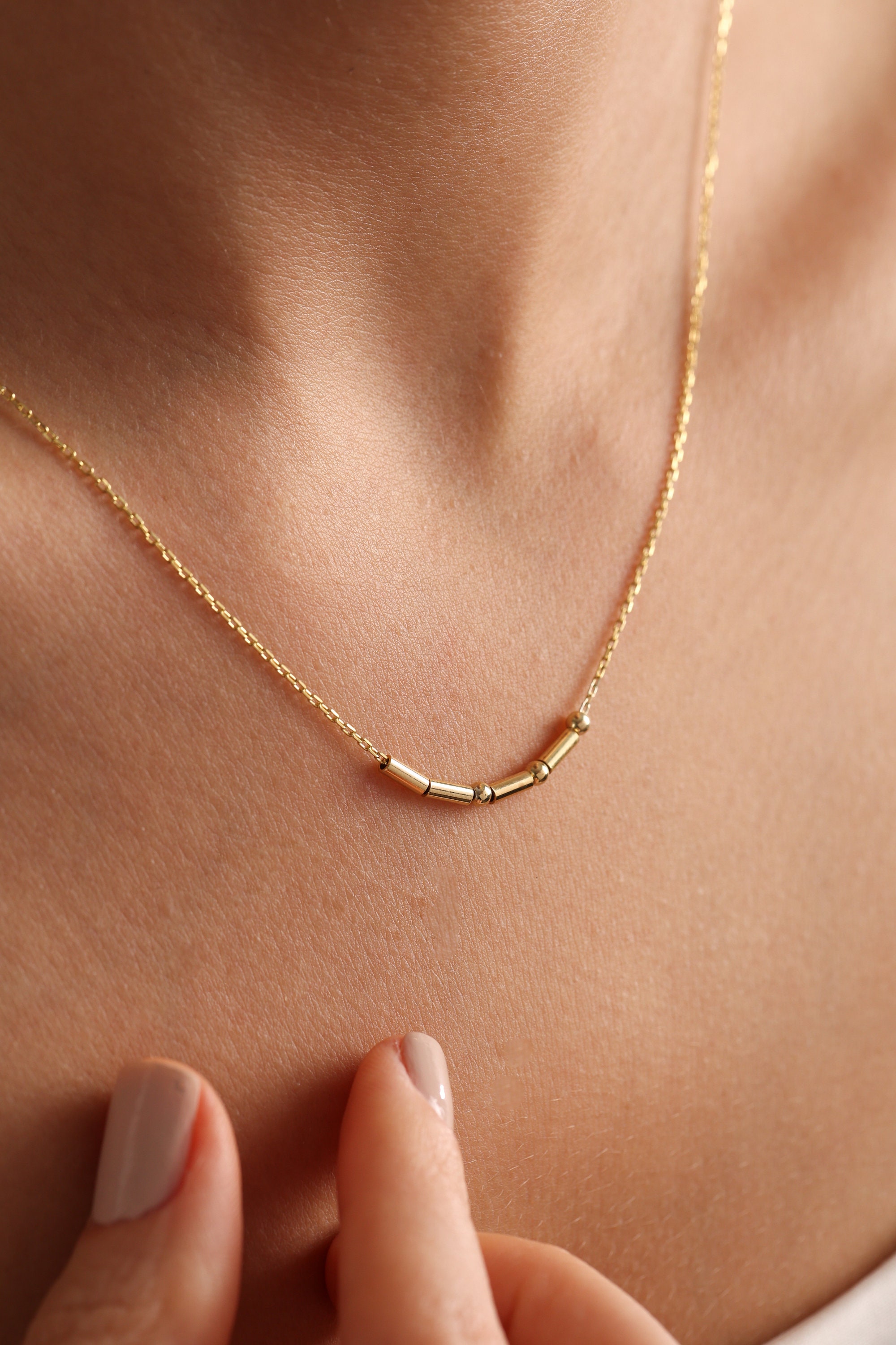 Morse Code Necklace, Morse Code Jewelry, Secret Message Necklace, Name ...