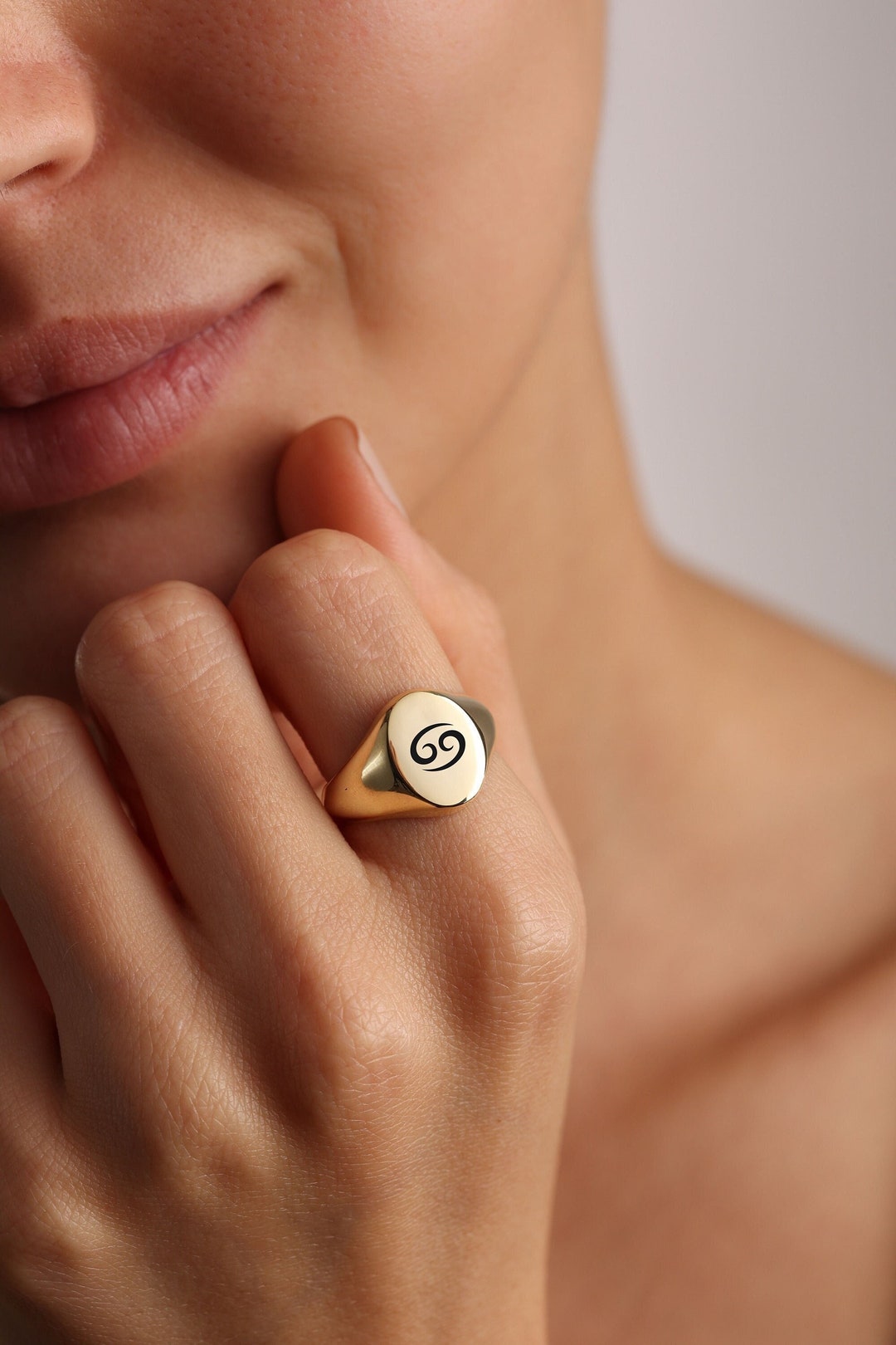 Zodiac Ring, Zodiac Jewelry, Engraved Signet Ring, Astrology Ring ...