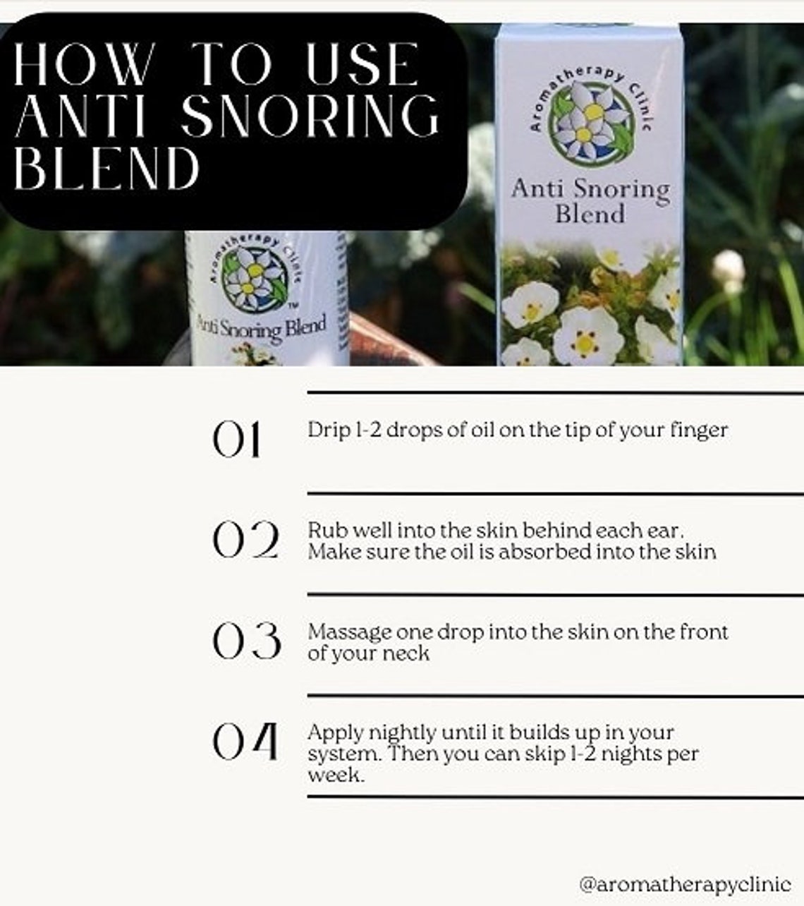 Aromatherapy Clinic Anti Snoring Blend Natural Remedy Stop Snoring ...