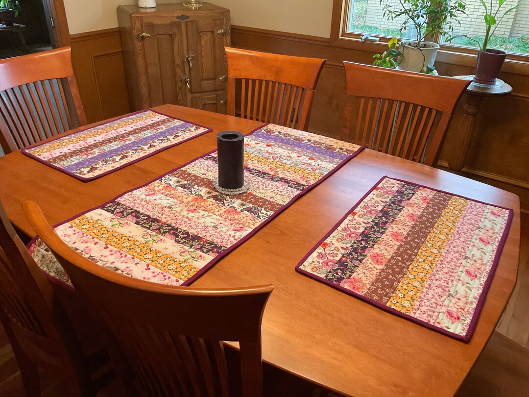 Jelly Roll Table Runner and Placemats - Etsy