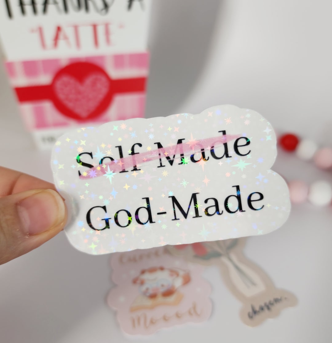Holographic Christian Sticker god-made - Etsy