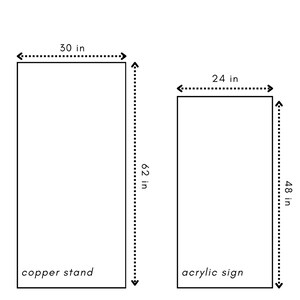 Customizable Copper Wedding Stand With Acrylic - Etsy
