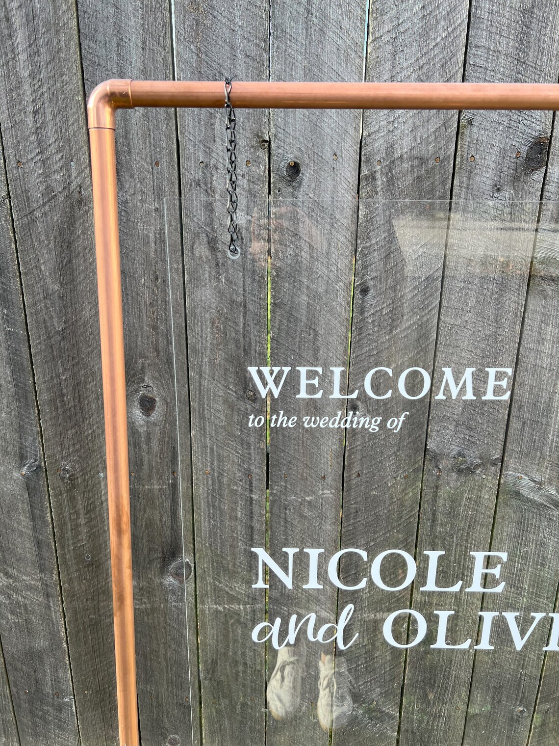 Customizable Copper Wedding Stand With Acrylic - Etsy