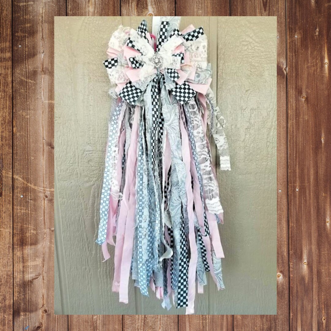 Rag Bows, Wreath Bow, Rag Bows for Wreath, Rag Bow Wreath, Wedding Bow ...