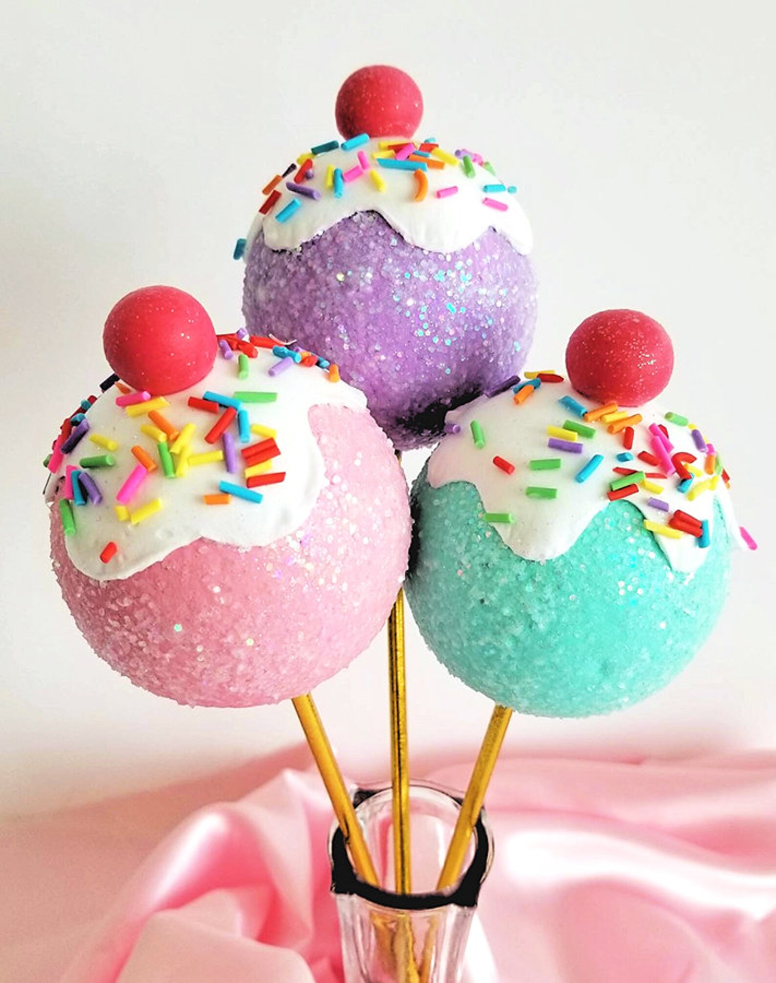 Faux Sweets, Faux Cake Pops, Wreath Attachments, Fake Pops, Food Props ...