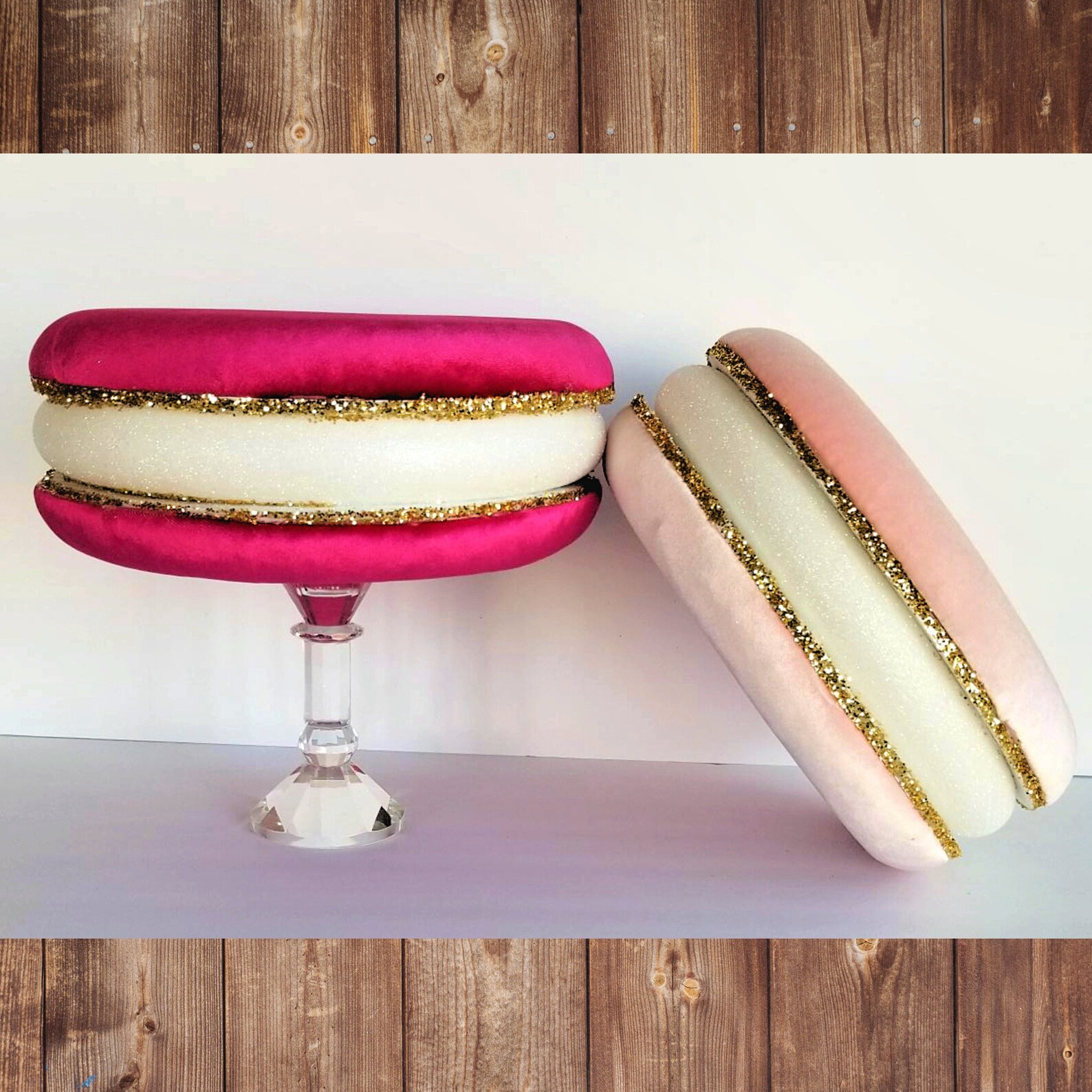 Giant Macaroon, Fake Sweets, Glam Macaroon, Velvet Macaroon, Wreath Attachment, Sweets Decor ...