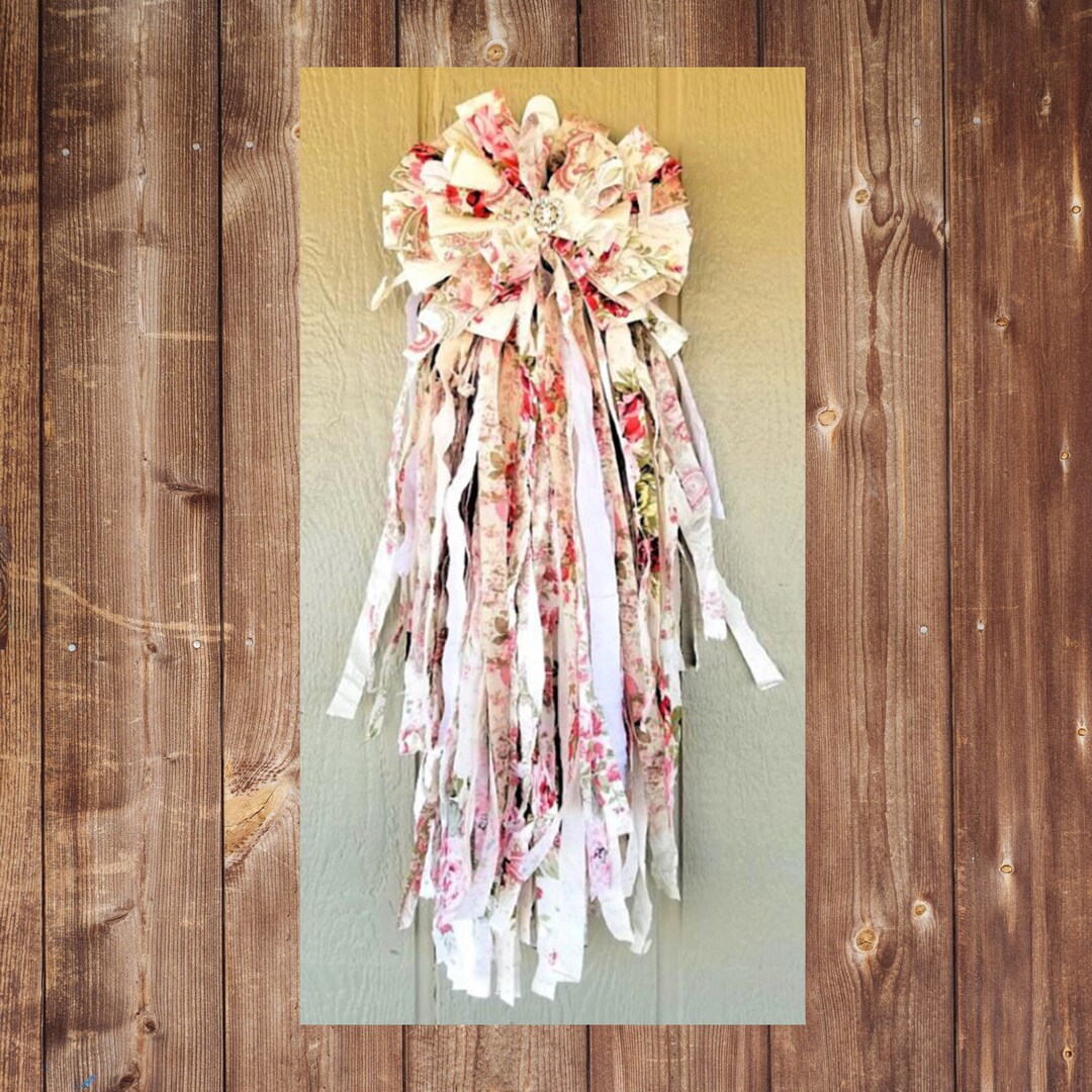 Rag Bows, Wreath Bow, Rag Bows for Wreath, Rag Bow Wreath, Wedding Bow ...