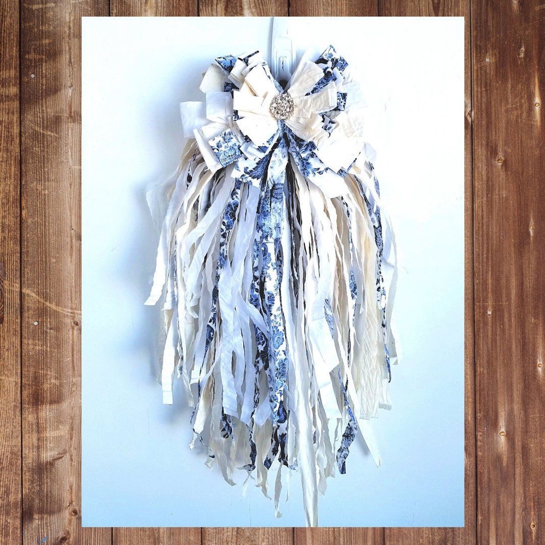 Rag Bows, Wreath Bow, Rag Bows for Wreath, Rag Bow Wreath, Wedding Bow ...