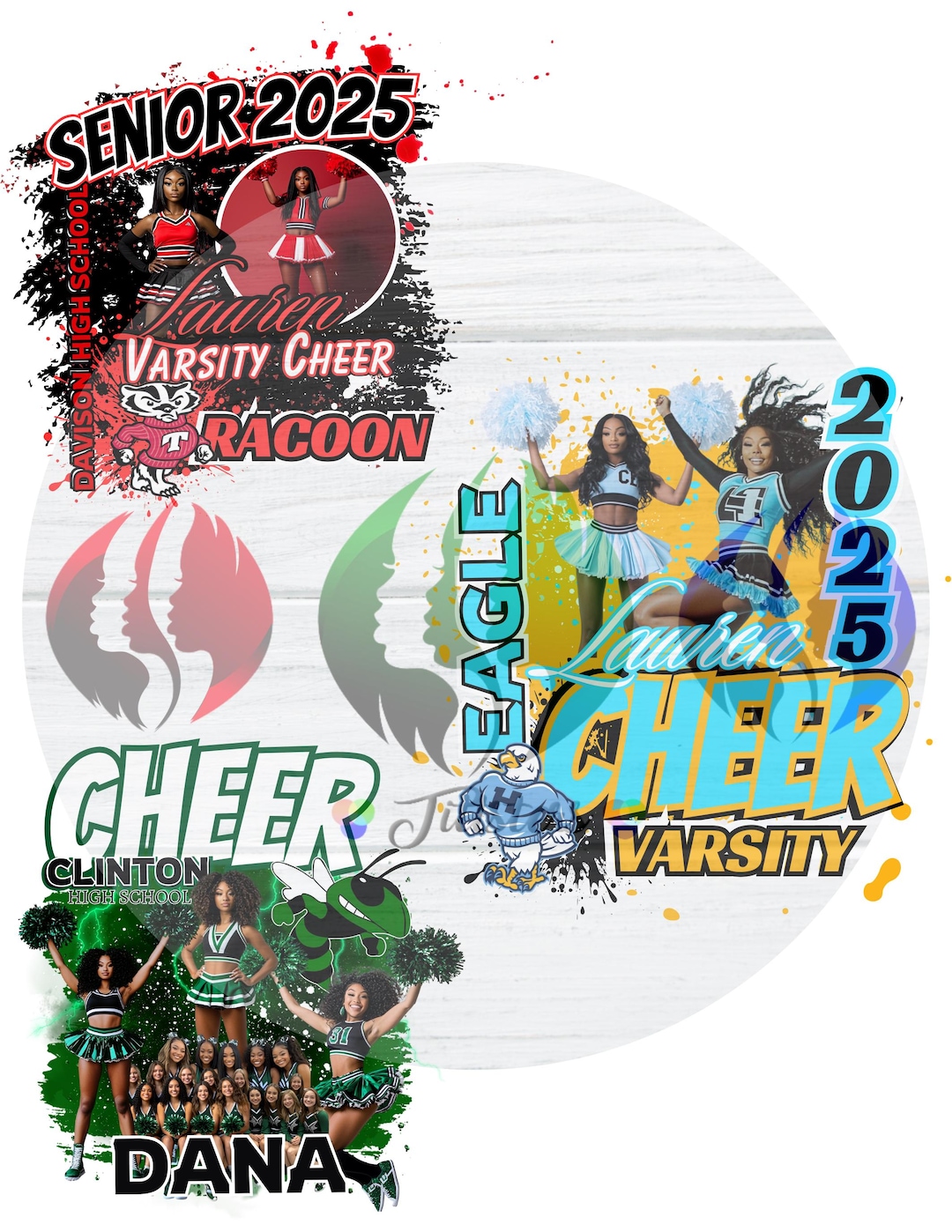 16 Editable Cheerleading Templates for Canva | Custom Cheer Designs for ...