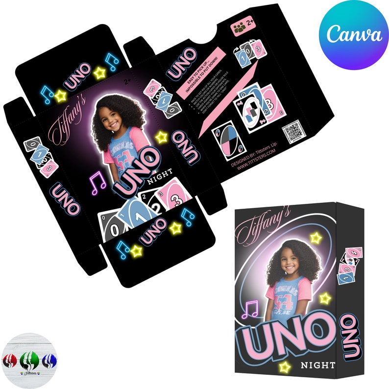 Editable UNO Card Box Canva Template - Etsy Australia