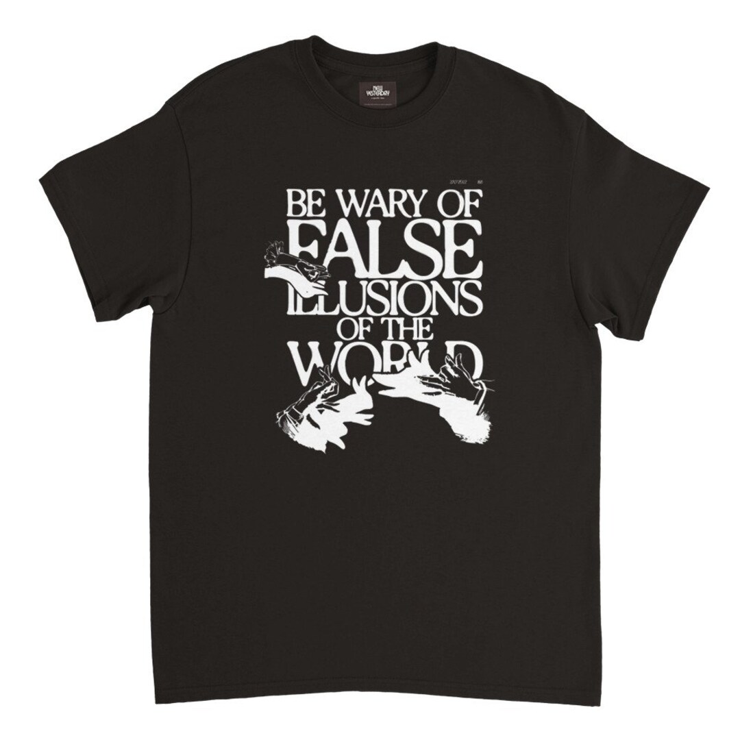 False Illusions Vintage Retro Graphic Design Crewneck Tshirt Dark, Gift for Him Her Student ...