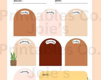 Colorful Weekly Planner - Etsy