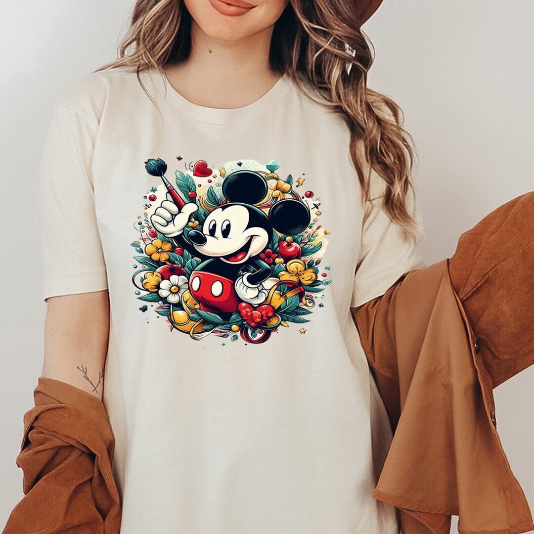 Disney Creative Mickey Shirt,vintage Mickey Shirt, Disney Mouse Shirt ...