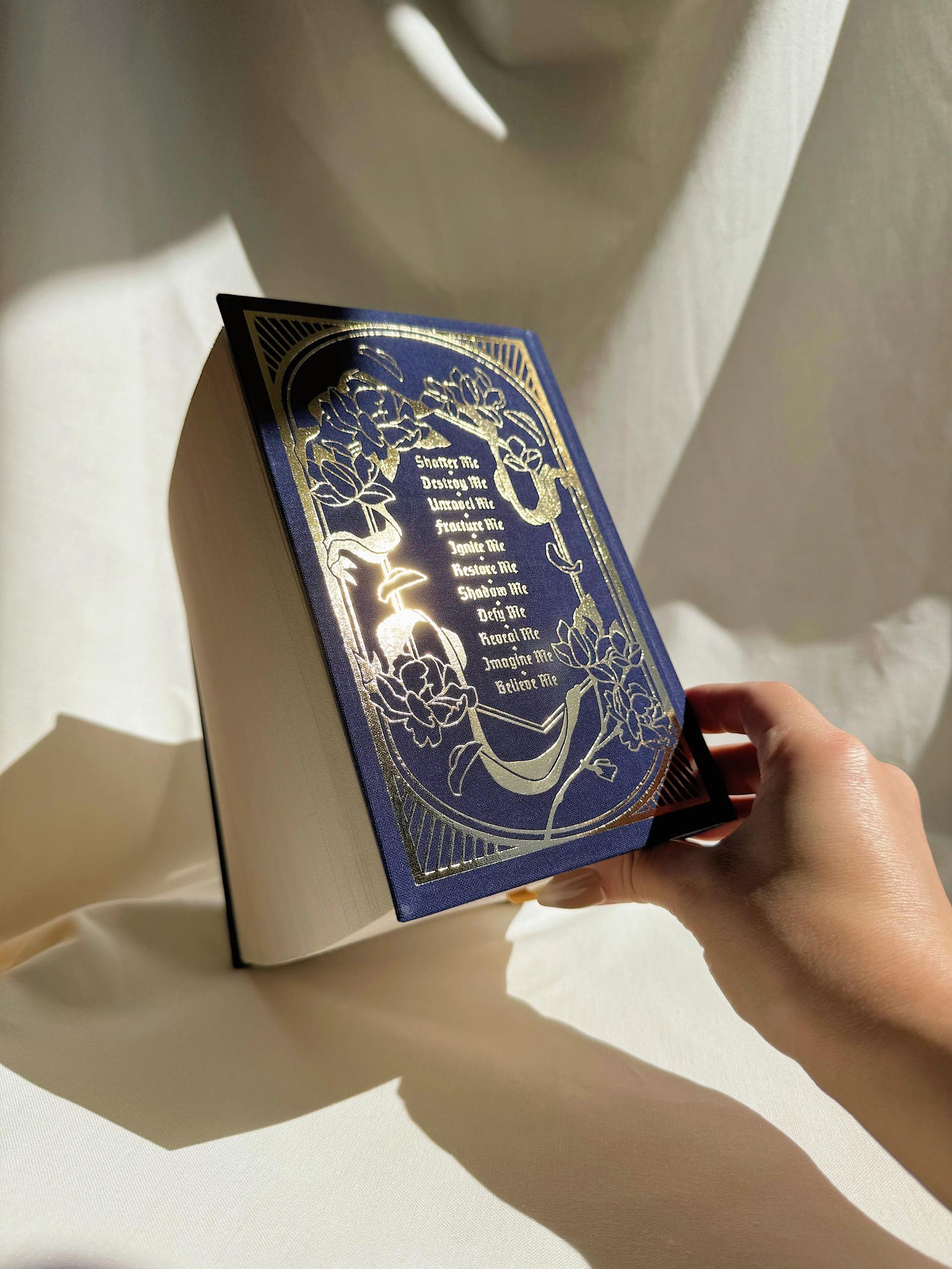 Shatter Me Omnibus: Handmade Rebound Book, Gold Foiled, Blue Bookcloth ...