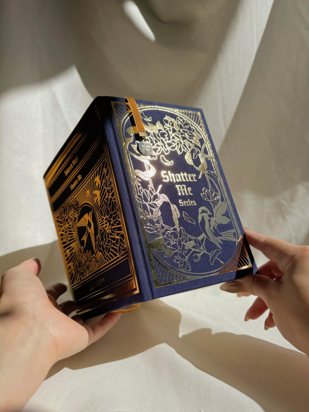 Shatter Me Omnibus: Handmade Rebound Book, Gold Foiled, Blue Bookcloth ...