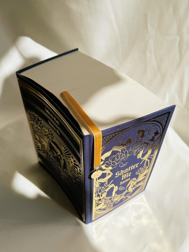 Shatter Me Omnibus: Handmade Rebound Book, Gold Foiled, Blue Bookcloth ...