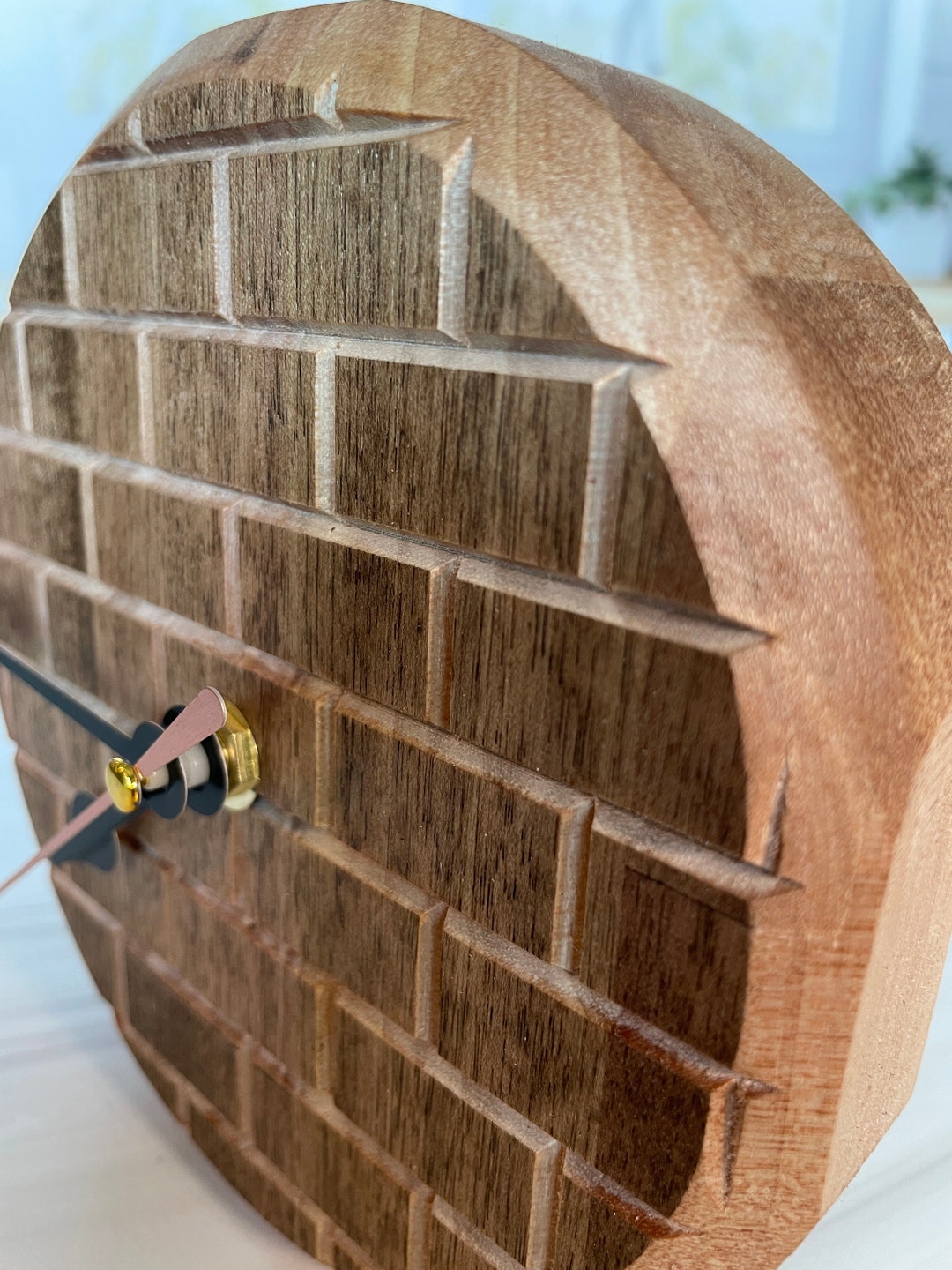 Butcher Block Clock for Office Desk Shelf Decoration or Gift - Etsy