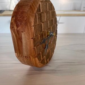 Butcher Block Clock for Office Desk Shelf Decoration or Gift - Etsy