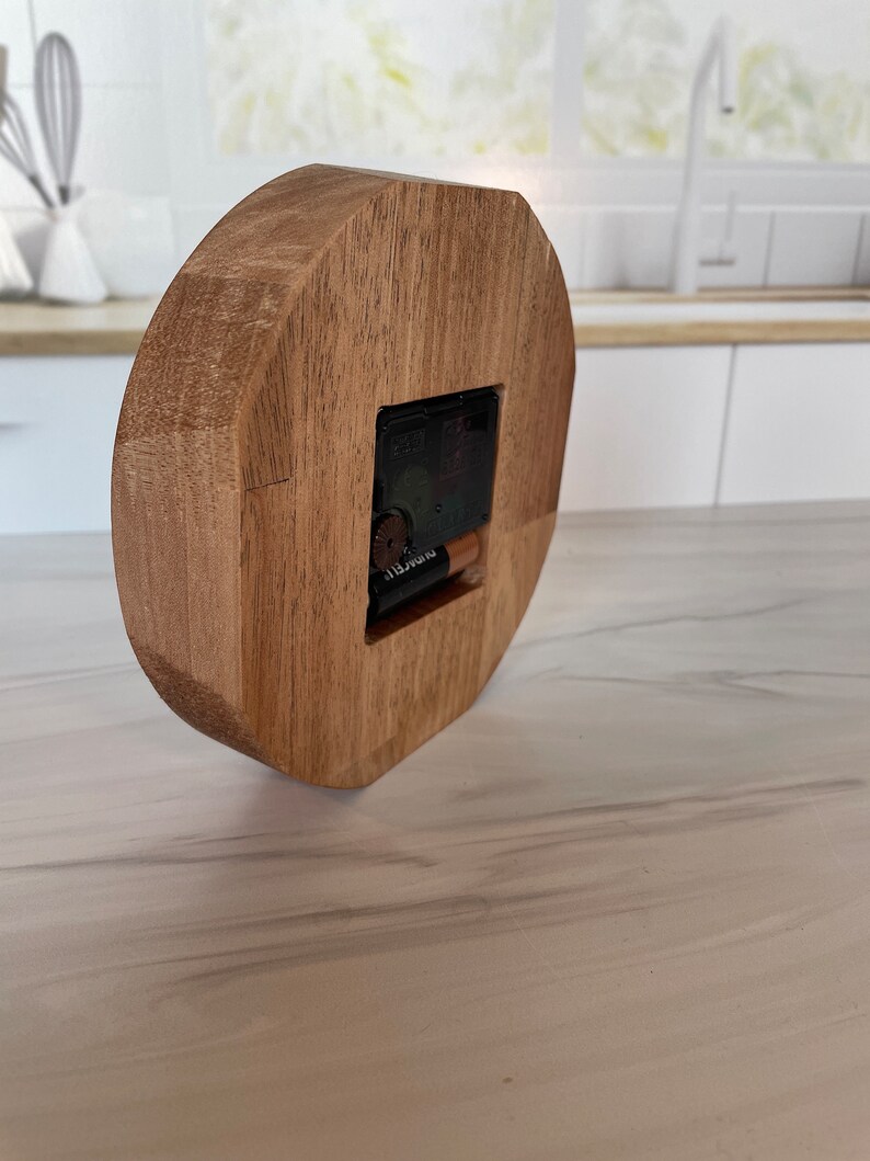 Butcher Block Clock for Office Desk Shelf Decoration or Gift - Etsy