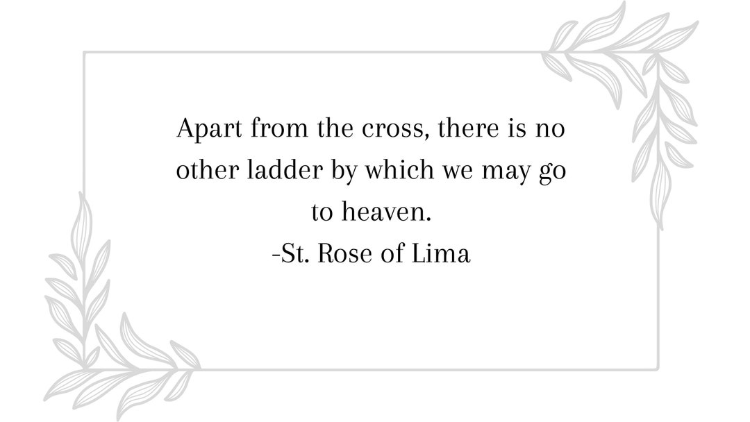 St. Rose of Lima Catholic Quote Art for Samsung Frame TV - Etsy