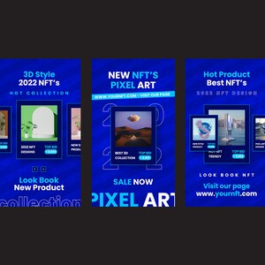100 NFT Instagram Social Media Stories Reels PSD Templates Easy Use ...