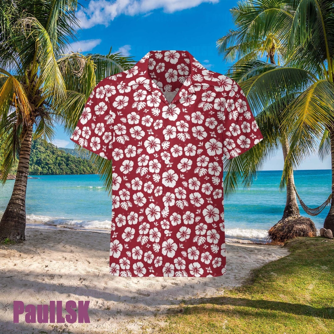 Hibiscus Flower Aloha Shirt, Flower Hawaiian Shirt, Tropical Hawaii ...