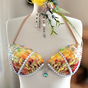 Fishscale Mermaid Bra Top: Customizable Festival Outfit - Etsy