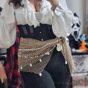 Fishnet Mermaid Waist Wrap & Mini Skirt Pareo for Mermaid Core Outfit ...