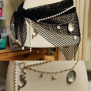 Fishnet Mermaid Waist Wrap & Mini Skirt Pareo for Mermaid Core Outfit ...