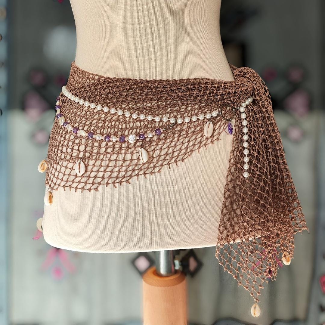 Fishnet Mermaid Waist Wrap & Mini Skirt for Mermaid Core Outfit ...