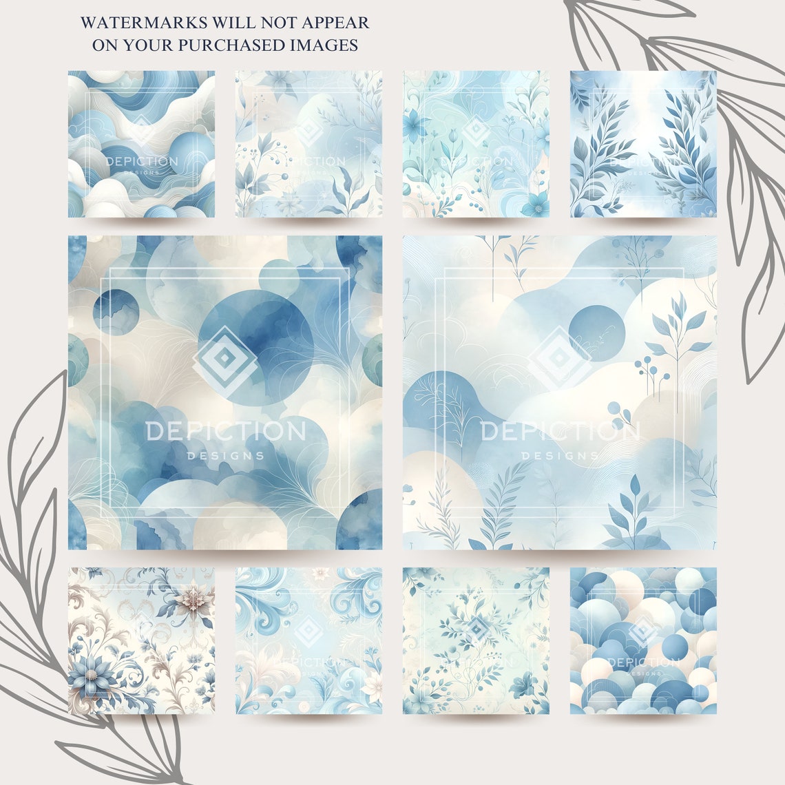 It's a Boy Digital Papers Collection 1, New Born Patterns, Baby Shower ...