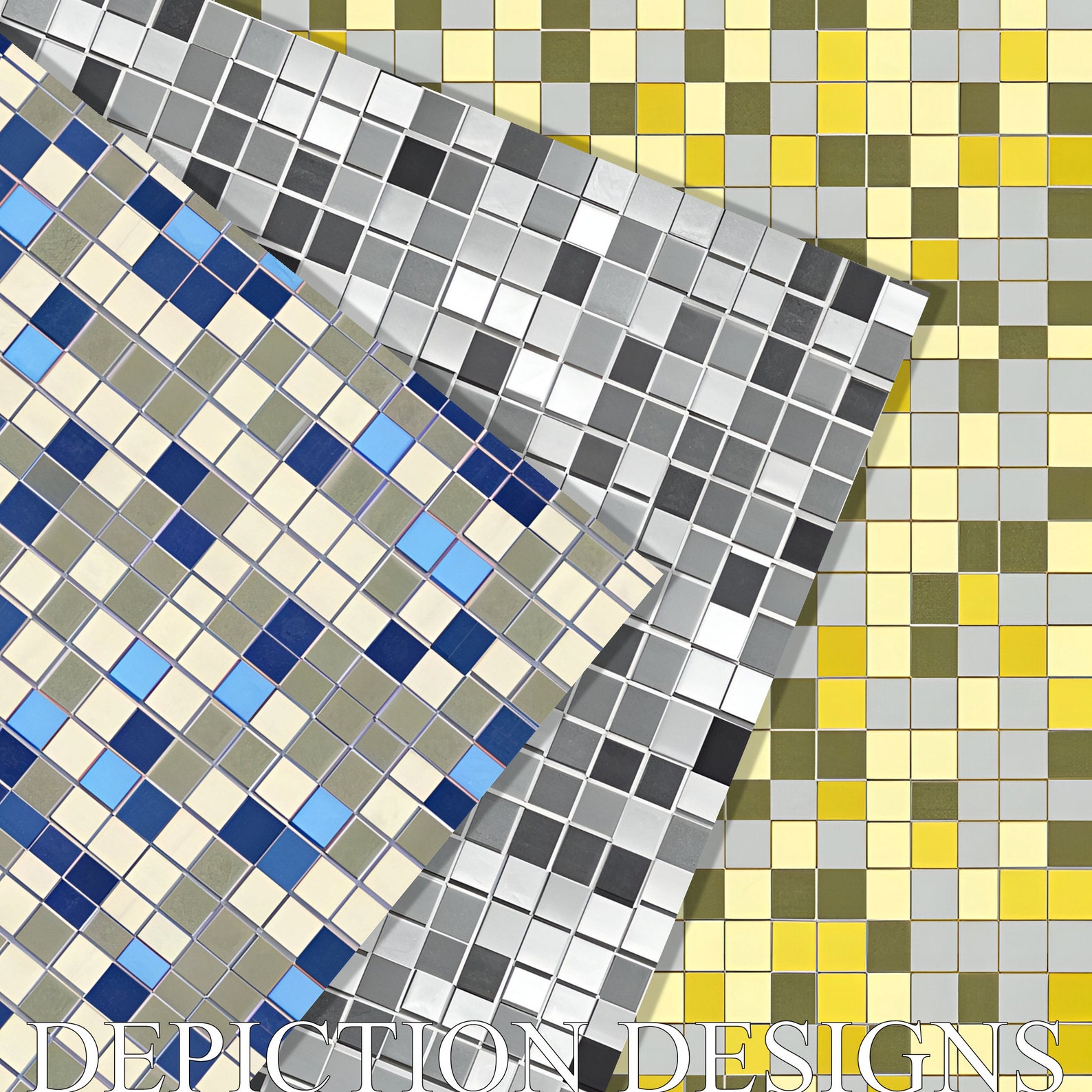 Mosaic Tiles Digital Paper for Craft Lover DIY Pattern Printable ...
