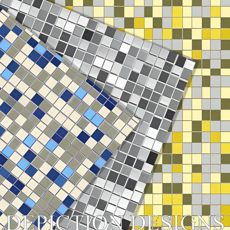 Mosaic Tiles Digital Paper for Craft Lover DIY Pattern Printable ...